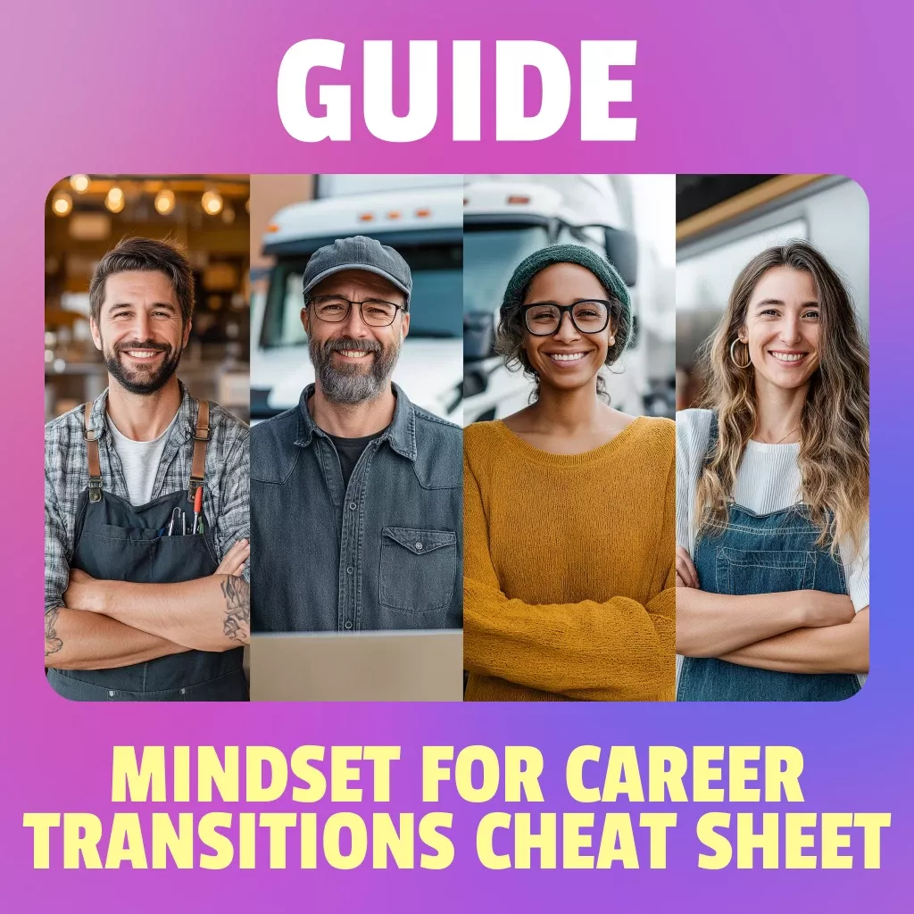 Mindset for Career Transitions Cheat Sheet | Career Change Guide ...
