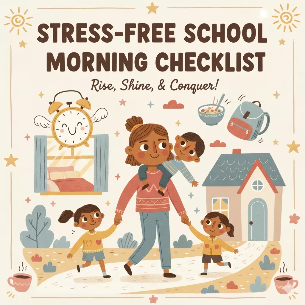 Stress Free School Morning Checklist Printable Digital Download For