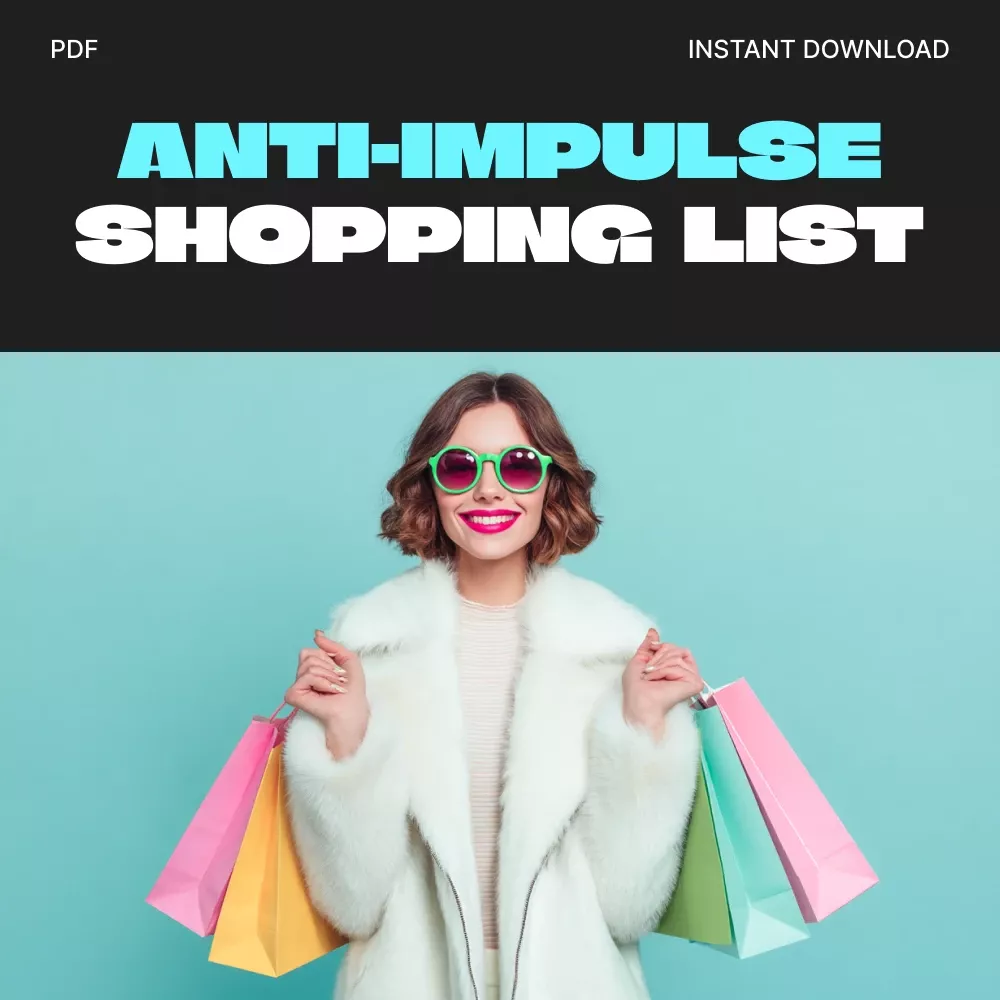 Anti-Impulse Shopping List | Printable Digital Checklist | How to ...