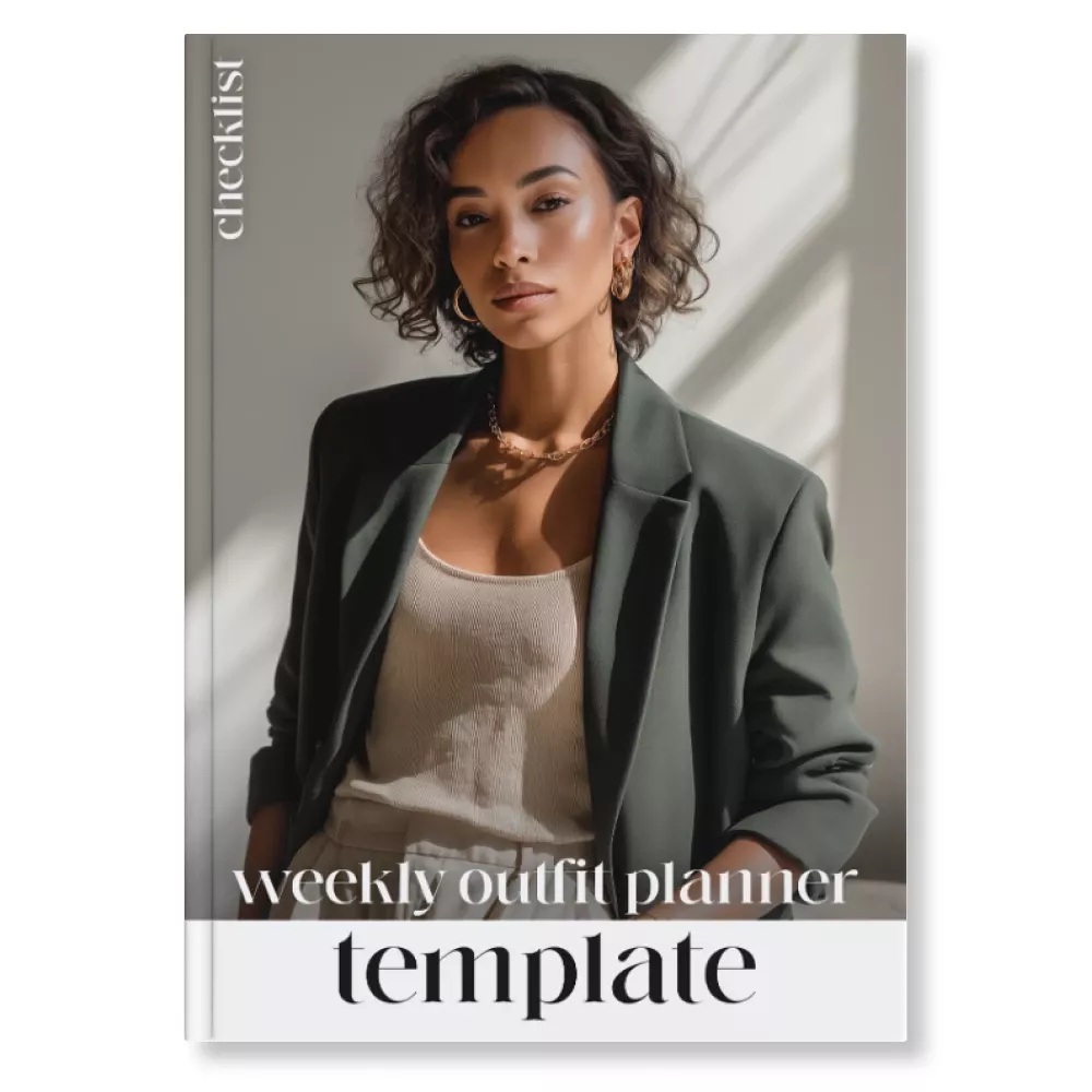 Weekly Outfit Planner Template | Printable Wardrobe Organizer, Digital ...